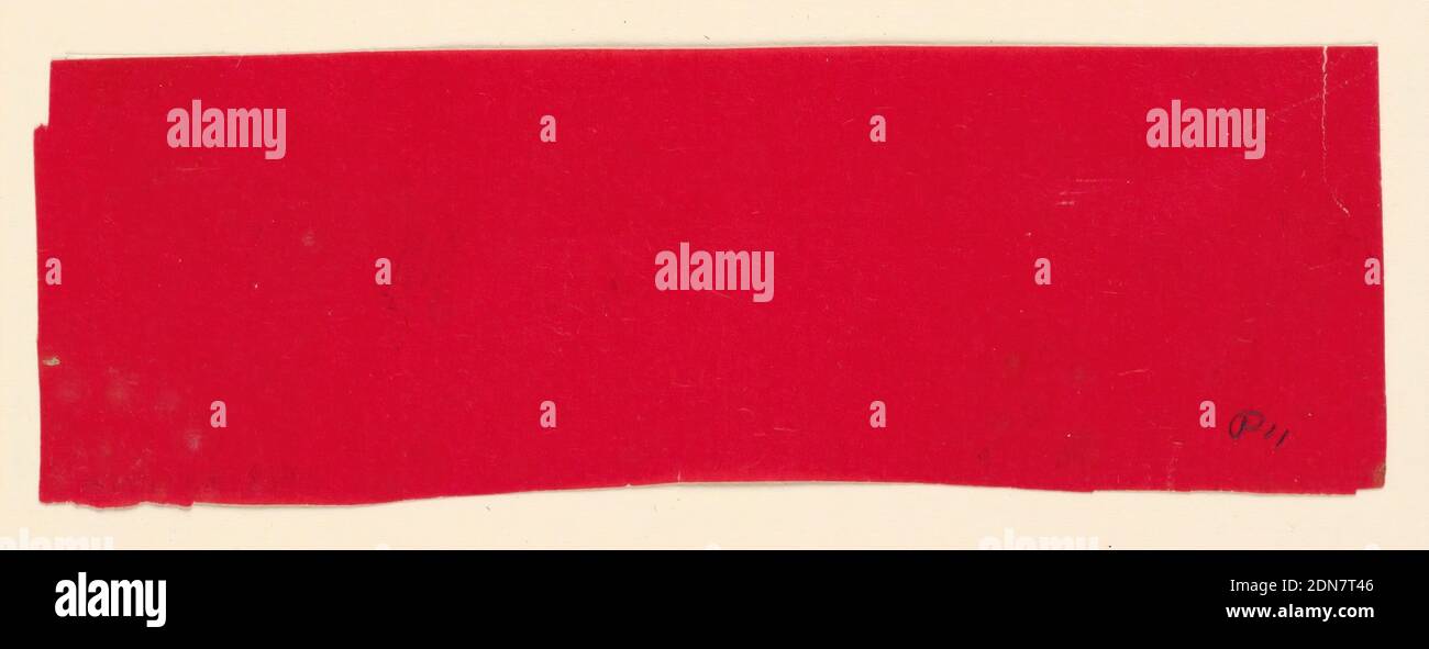 Paper Sample, Coated paper, Paper sample in red., England, 19th century ...