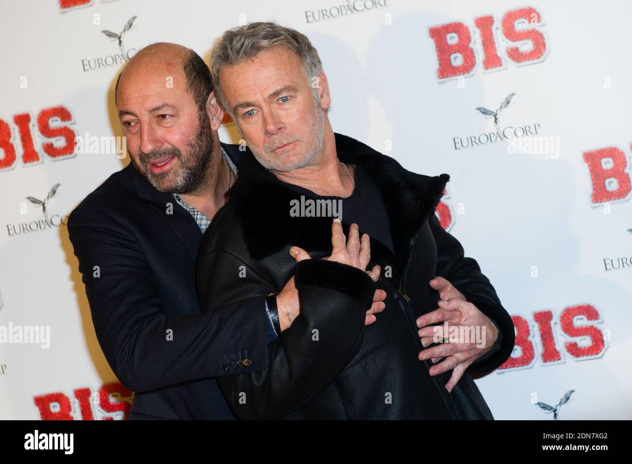 Kad Merad and Franck Dubosc attending the premiere for the film Bis ...