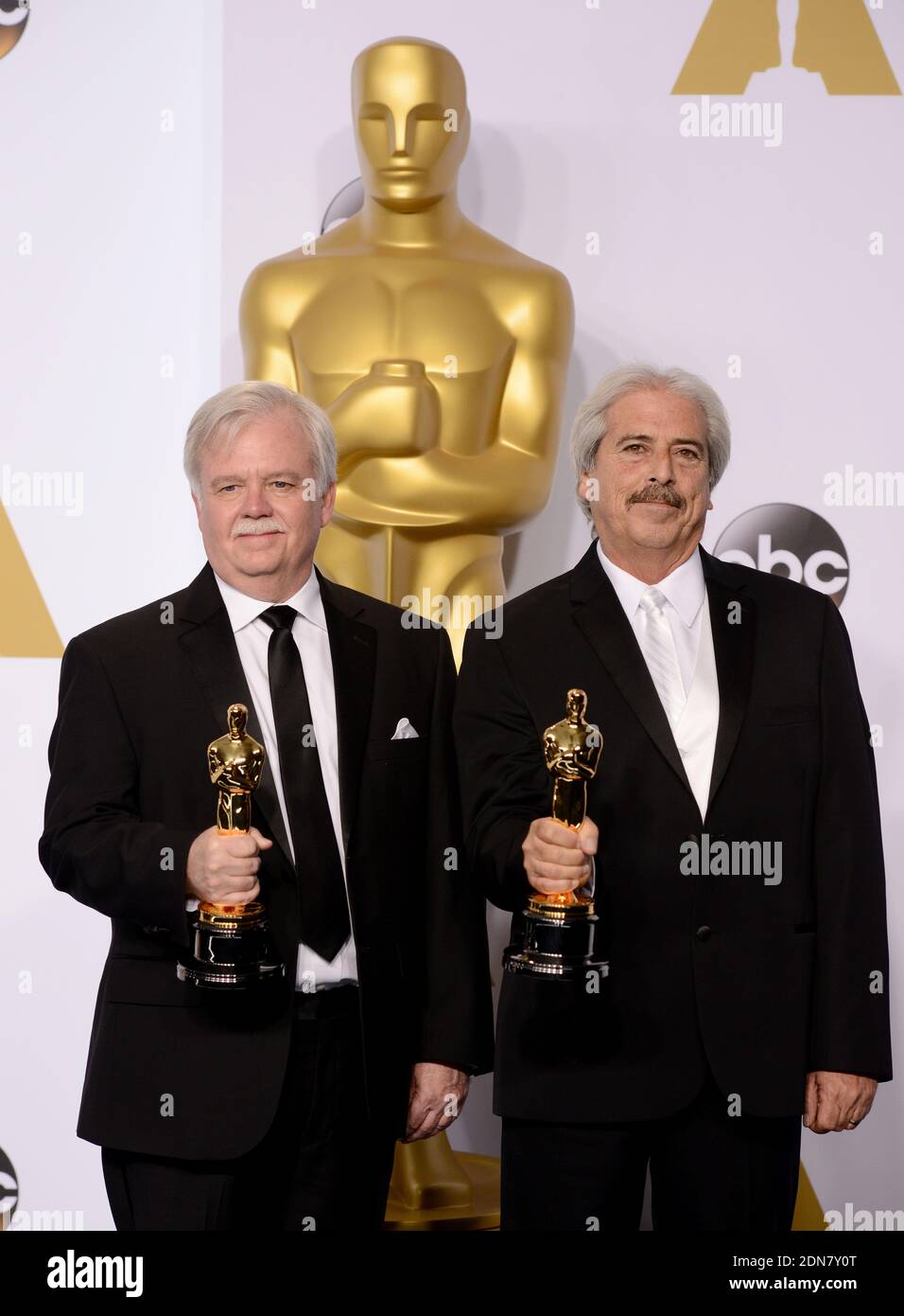 Bub Asman and Alan Robert Murray pose in the press room during the 87th ...