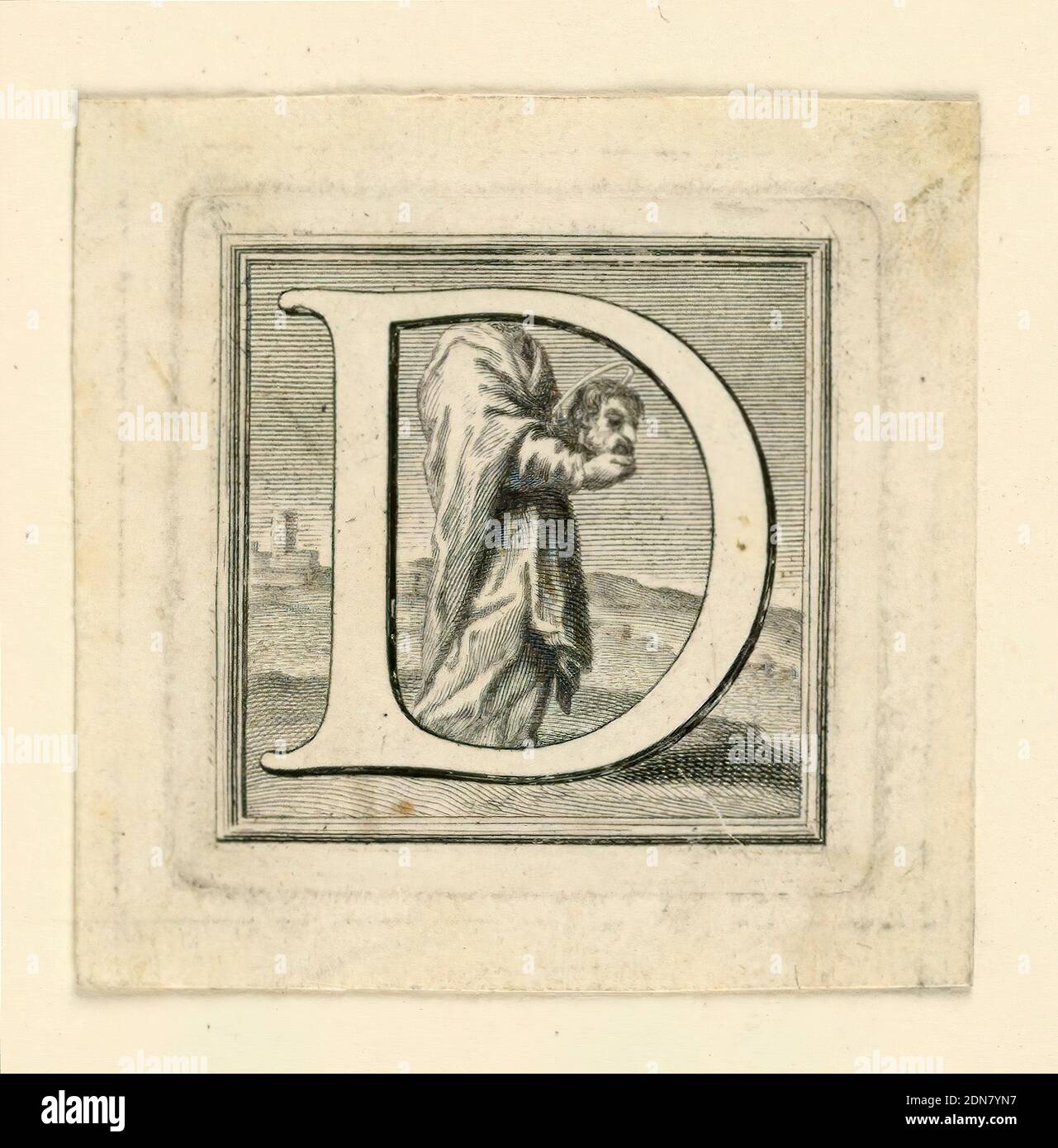 Decorated capital letters C and D, Jakob Frey, Swiss, active Italy ...