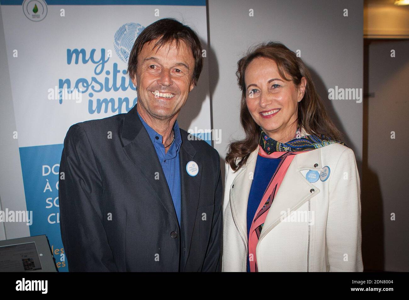 Nicolas Hulot and French Minister of Ecology Segolene Royal attending ...