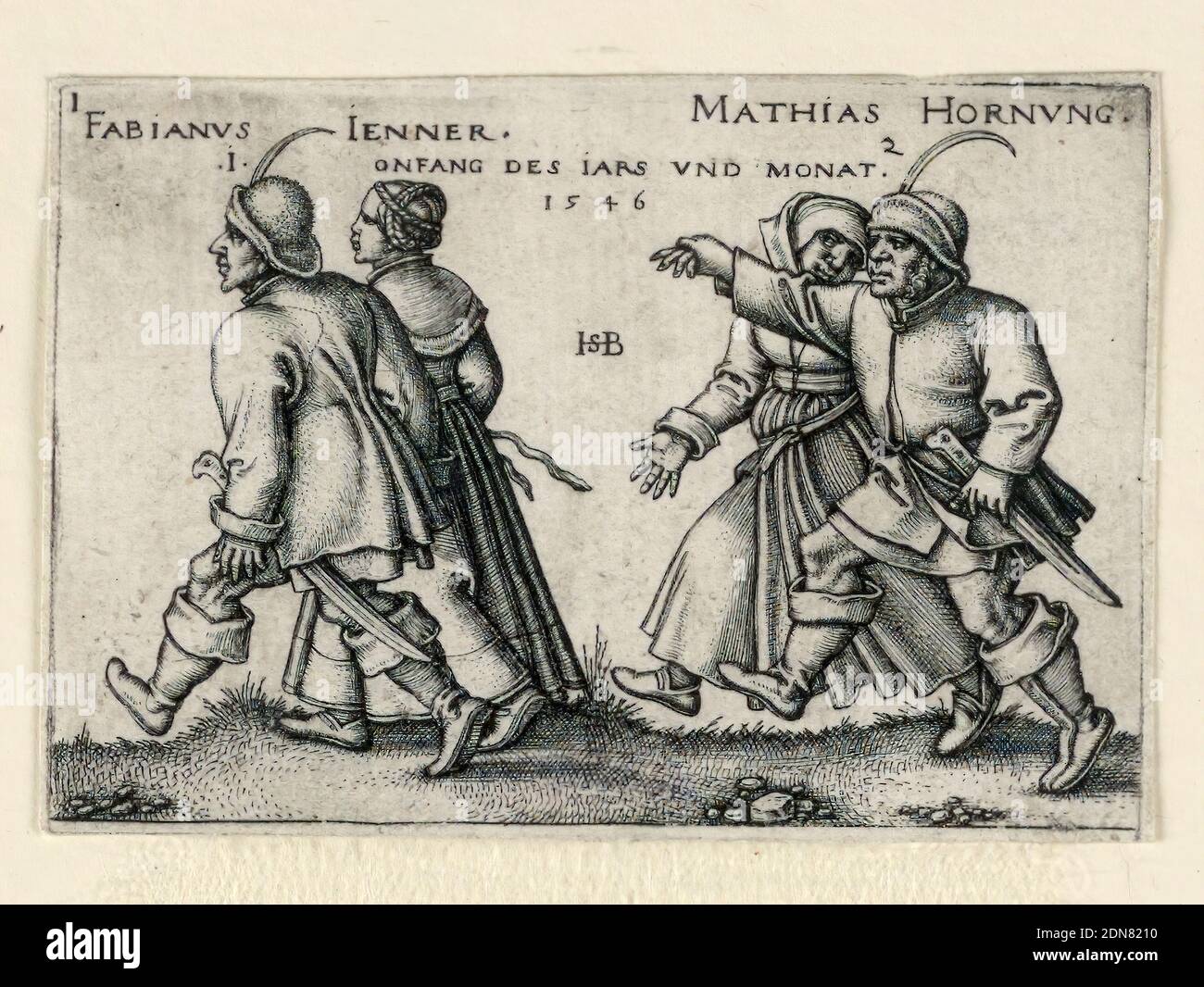 January and February, Hans Sebald Beham, German, 1500–1550, Engraving ...