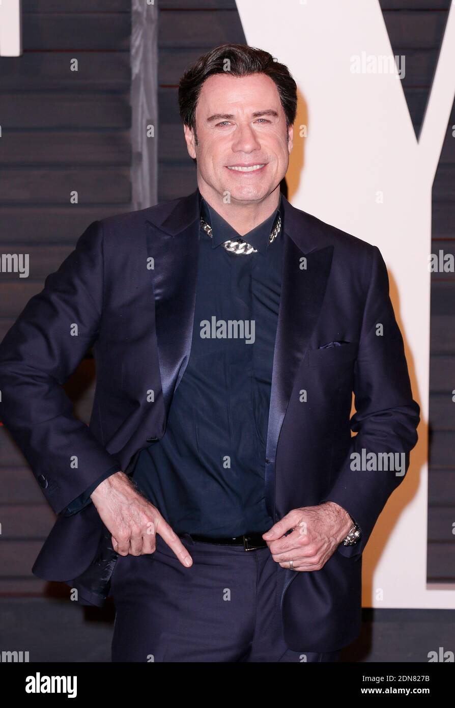 John Travolta attends the 2015 Vanity Fair Oscar Party hosted by ...