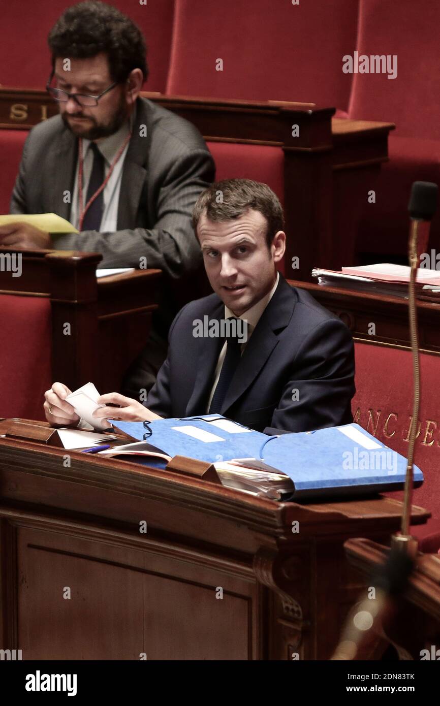 French Economy minister Emmanuel Macron attends the second day of a ...