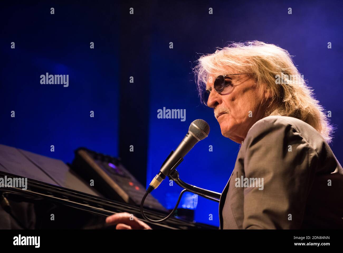 Singer Christophe performs live during the Festival Voix de Fete at the ...