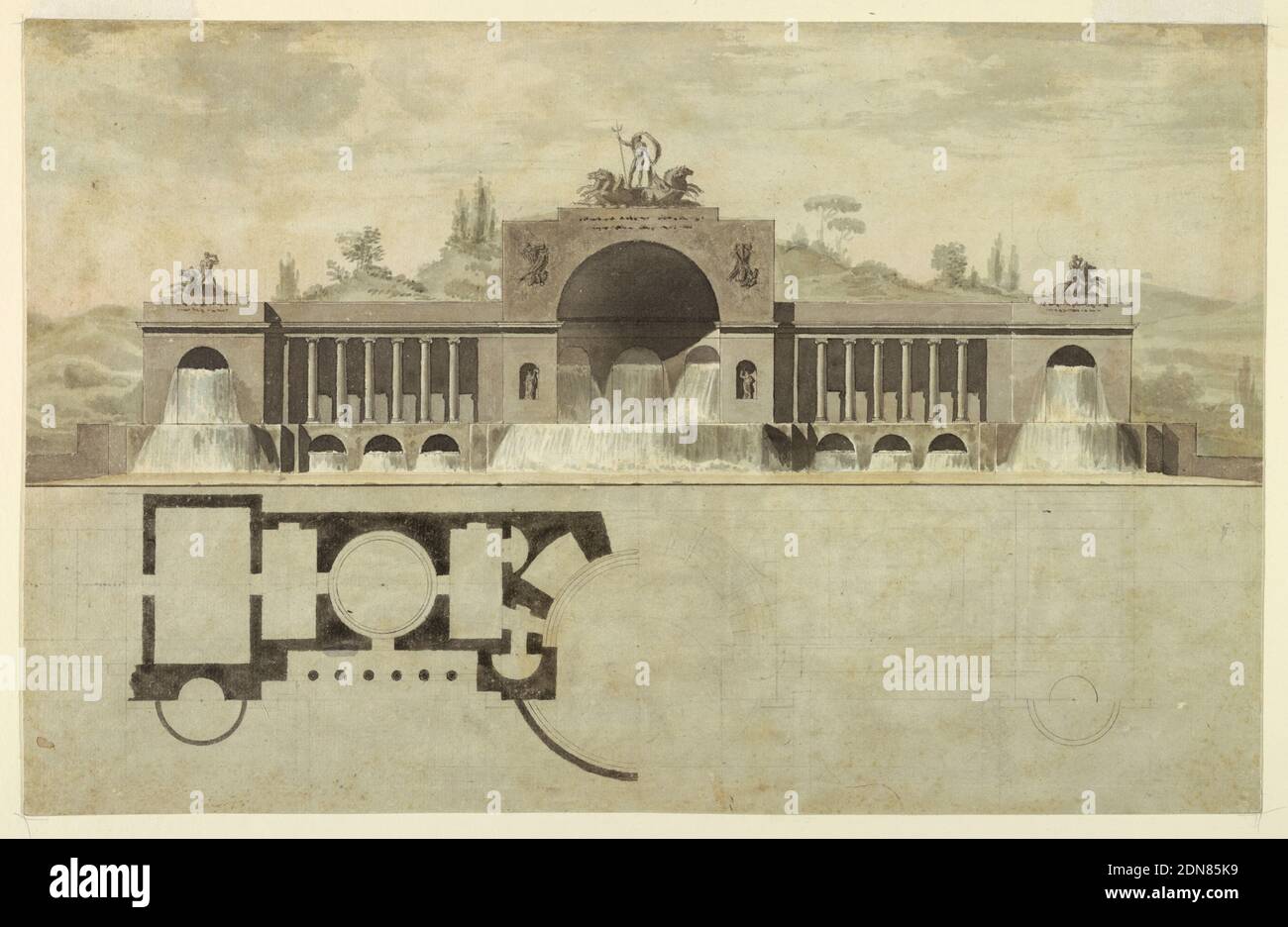 Lined with arched colonnades hi-res stock photography and images - Alamy