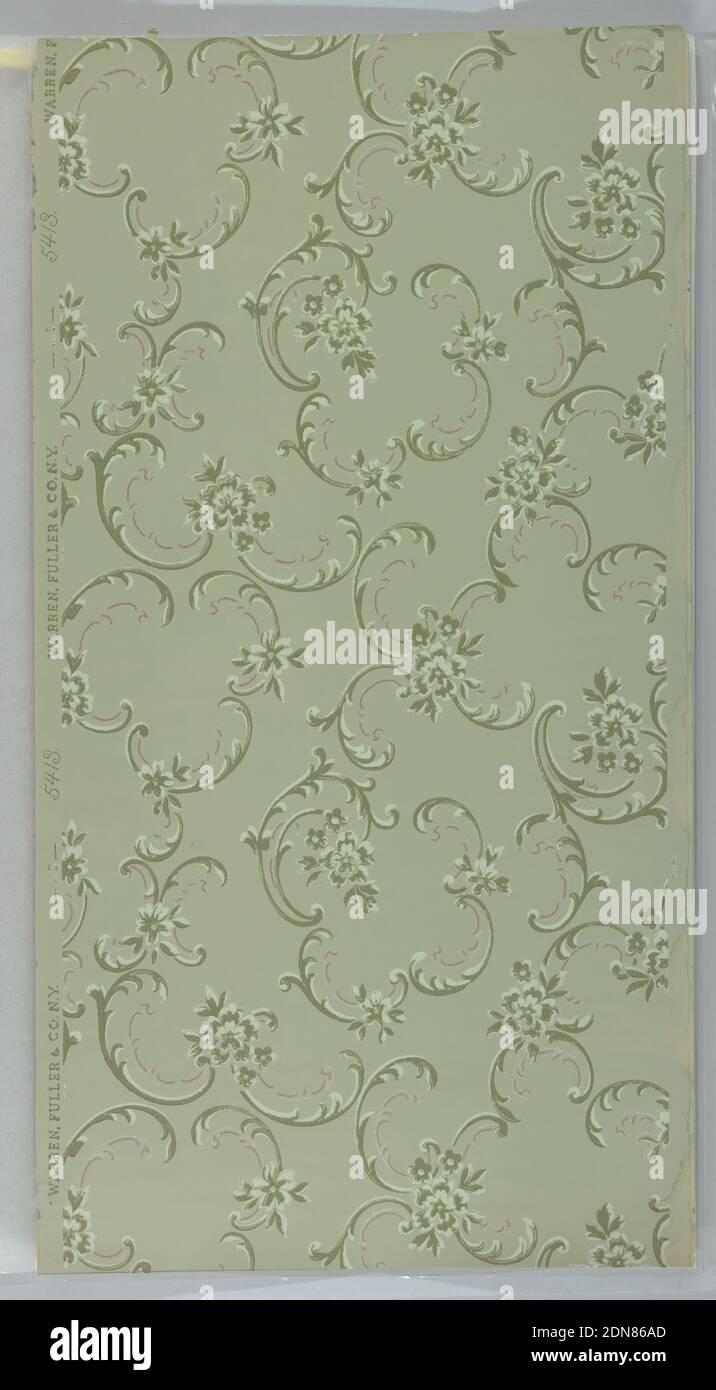 Ceiling paper, Warren, Fuller and Co., Machine-printed paper, liquid ...