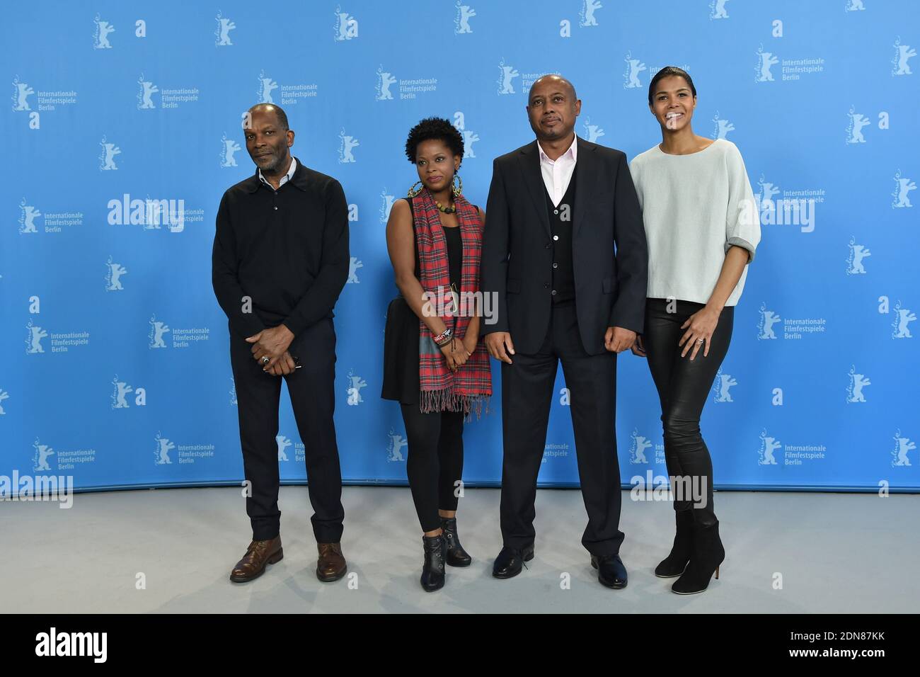 Actors Alex Descas, Lovely Kermonde Fifi, director Raoul Peck and ...
