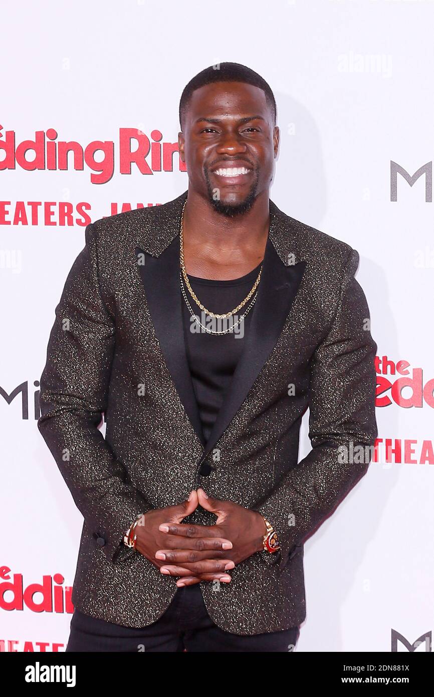 Kevin Hart attends the premiere of The Wedding Ringer at the the TCL ...