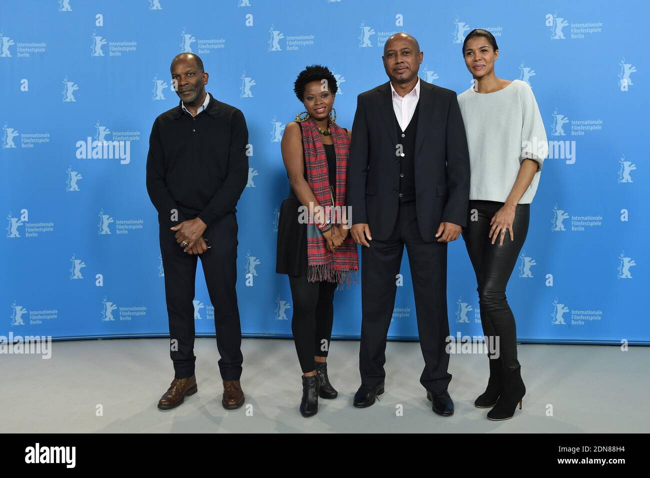 Actors Alex Descas, Lovely Kermonde Fifi, director Raoul Peck and ...