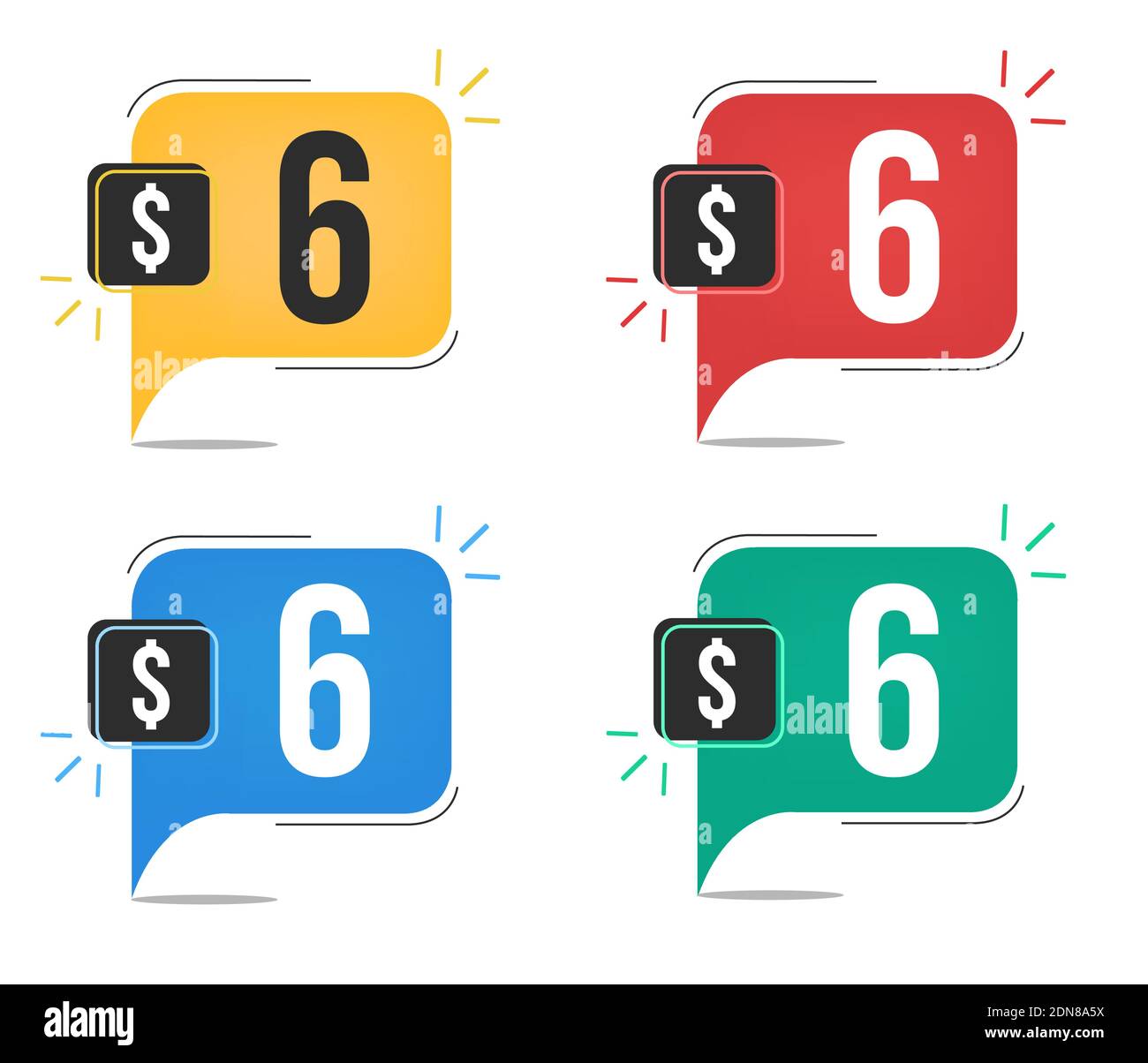 6 dollars Stock Vector Images - Alamy