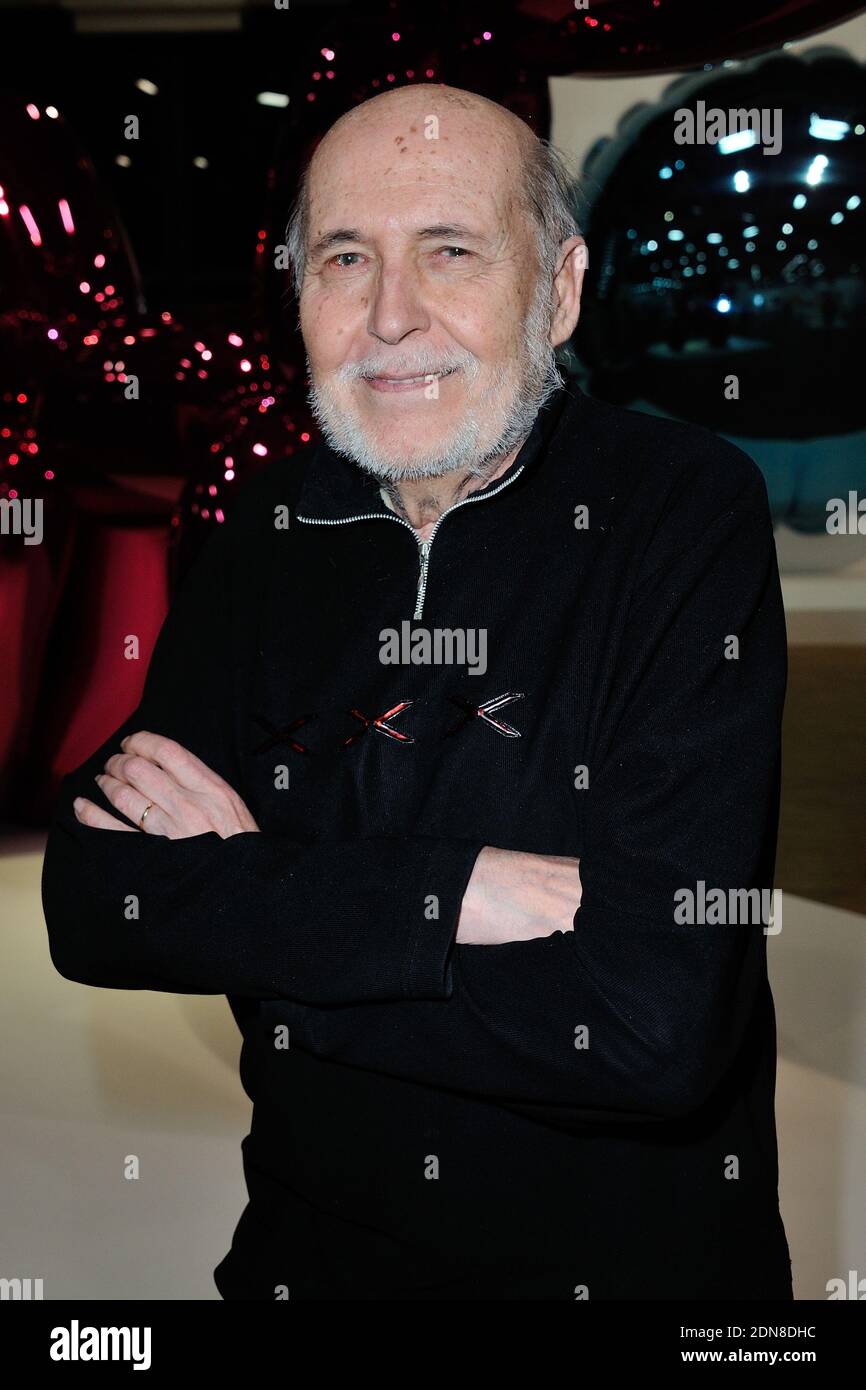 Artist Fred Forest attending a private viewing of the Jeff Koons ...