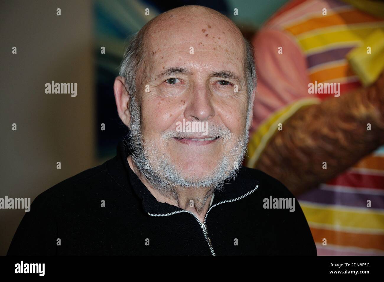 Artist Fred Forest attending a private viewing of the Jeff Koons ...