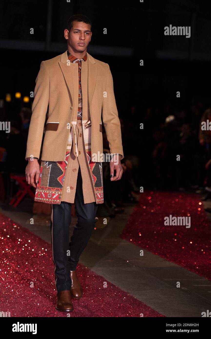 A model displays a creation for Givenchy Fall-Winter 2015/2016 ...