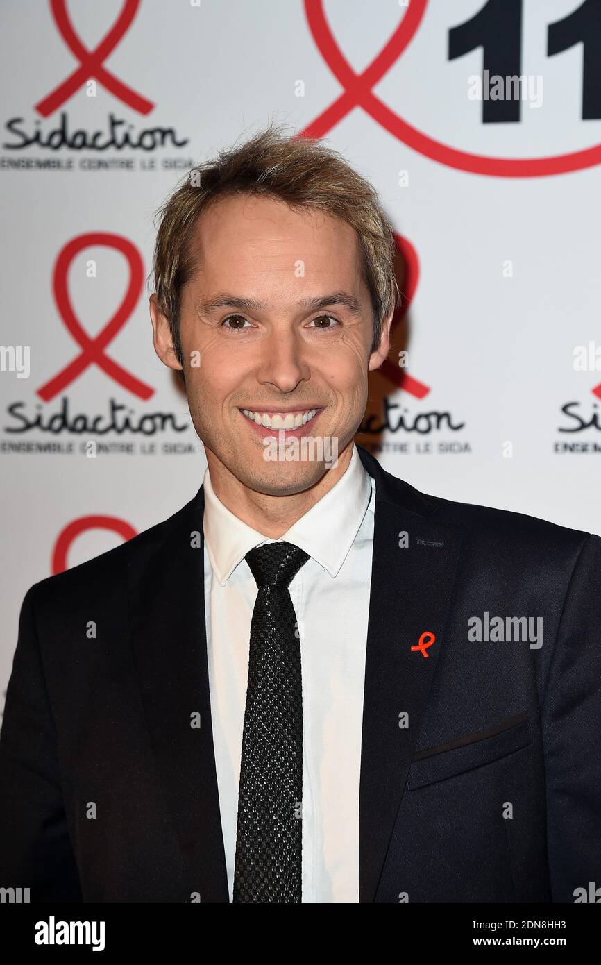 Damien Thevenot posing at a photocall for the launch of the 2015 ...