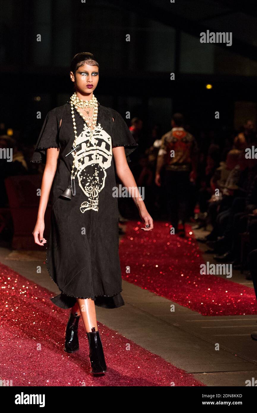 A model displays a creation for Givenchy Fall-Winter 2015/2016 ...