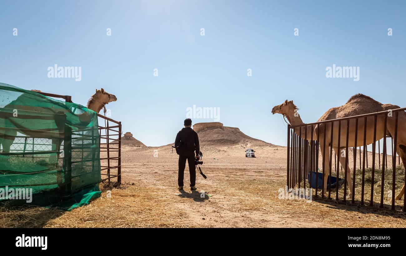 Photographer at Al Sarar Desert SAUDI ARABIA ON 17-JAN-2020 Stock Photo ...