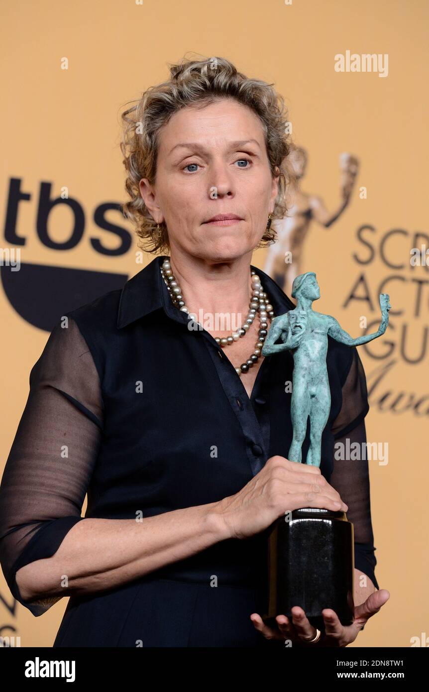 Frances McDormand poses in the press room at the 21st Annual Screen ...