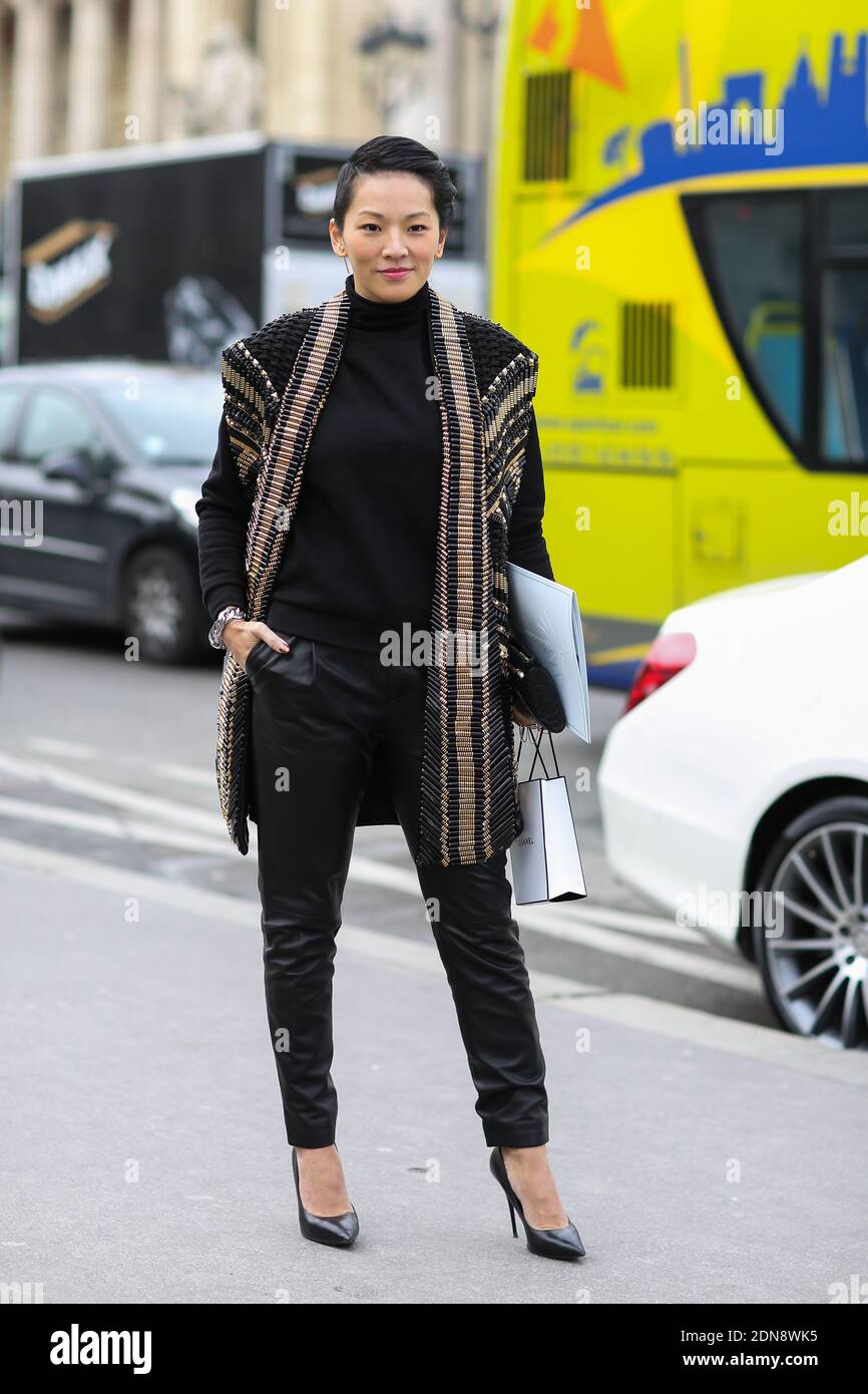 Street style, Tina Leung arriving at Chanel Spring-Summer 2015 Haute ...