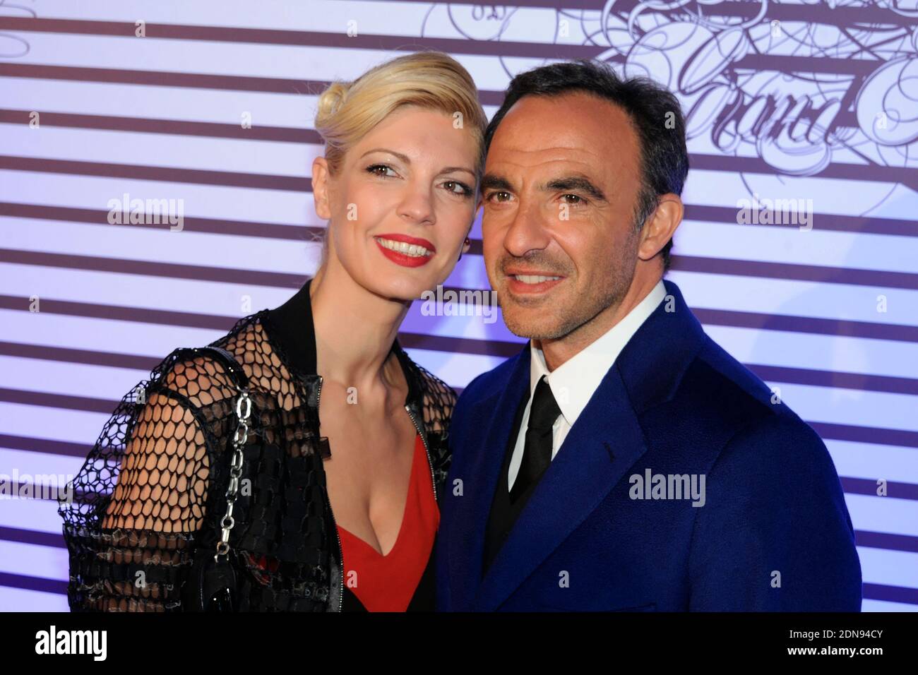 Tina Grigoriou and Nikos Aliagas arriving to the Jean-Paul Gaultier ...