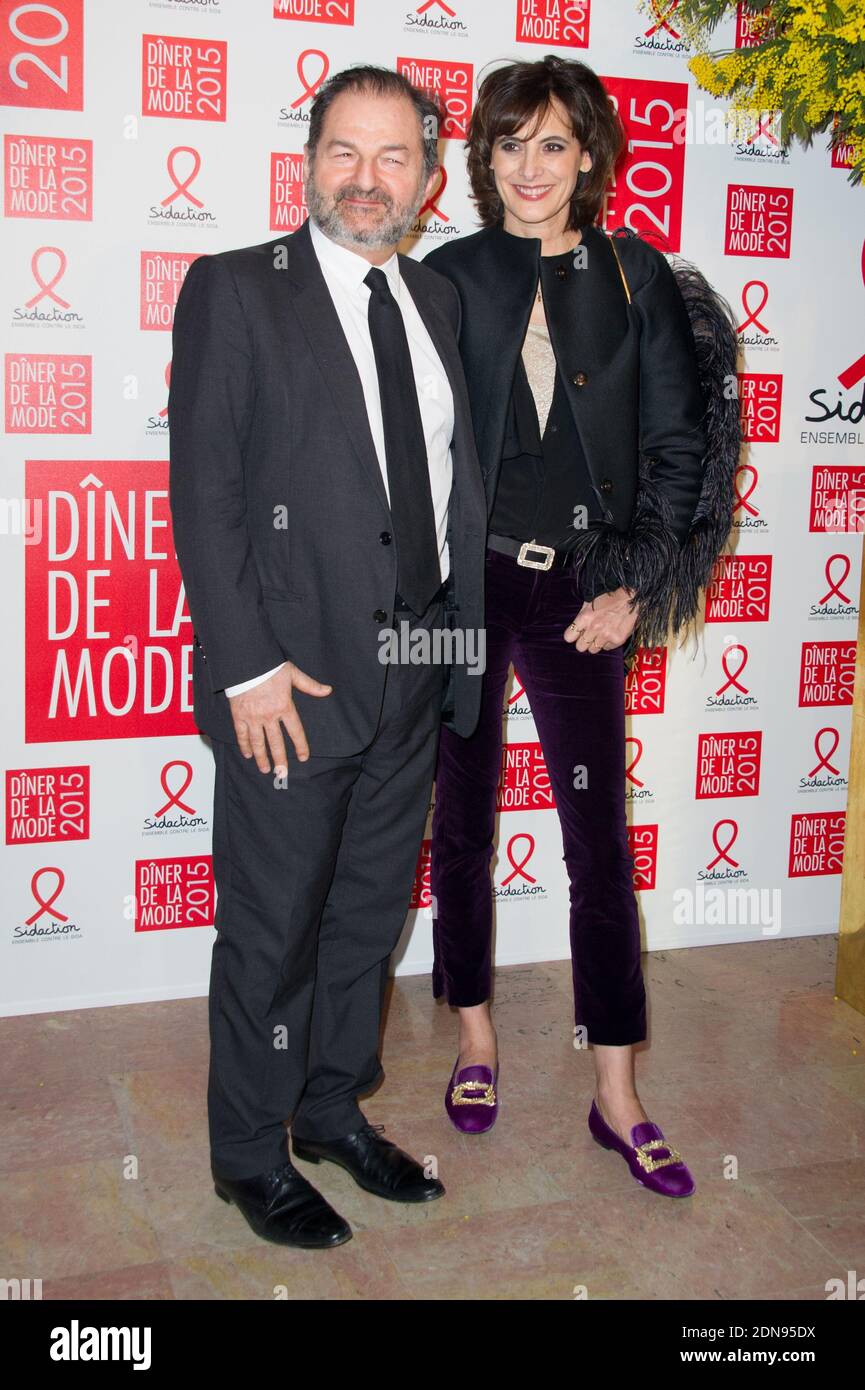 Denis Olivennes and Ines de la Fressange attends the Sidaction Gala ...