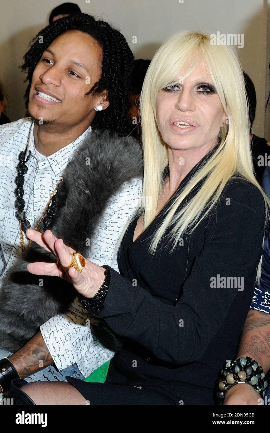 Laurent Bourgeois (The Twins) and Donatella Versace attending Anthony ...