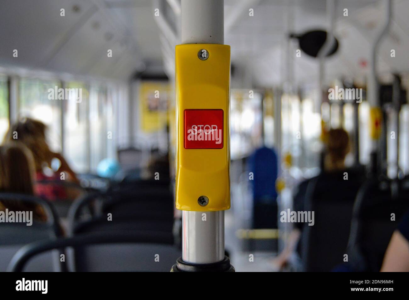 Stop button in bus hi-res stock photography and images - Alamy