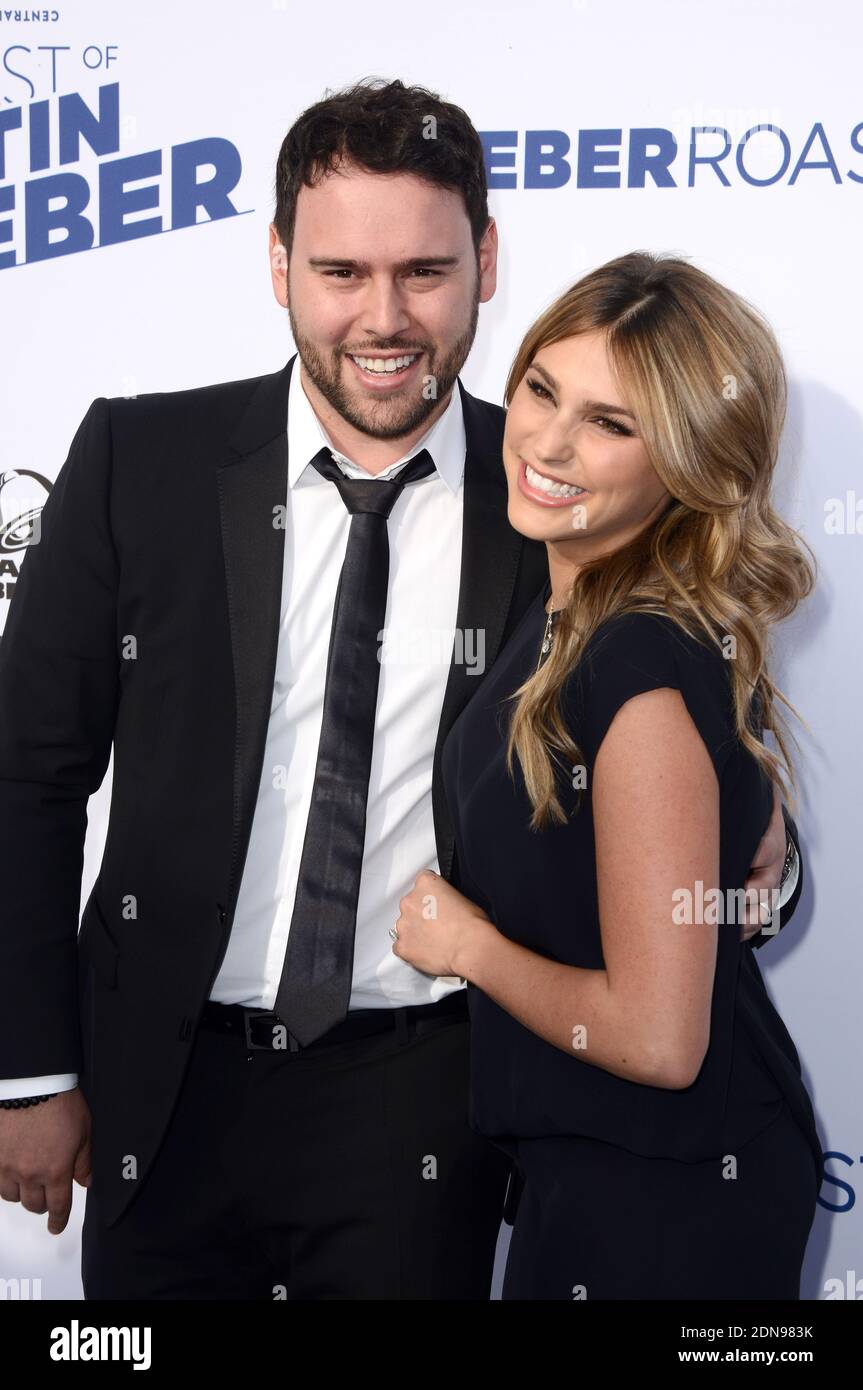 Yael Cohen and Scooter Braun attend The Comedy Central Roast of Justin ...