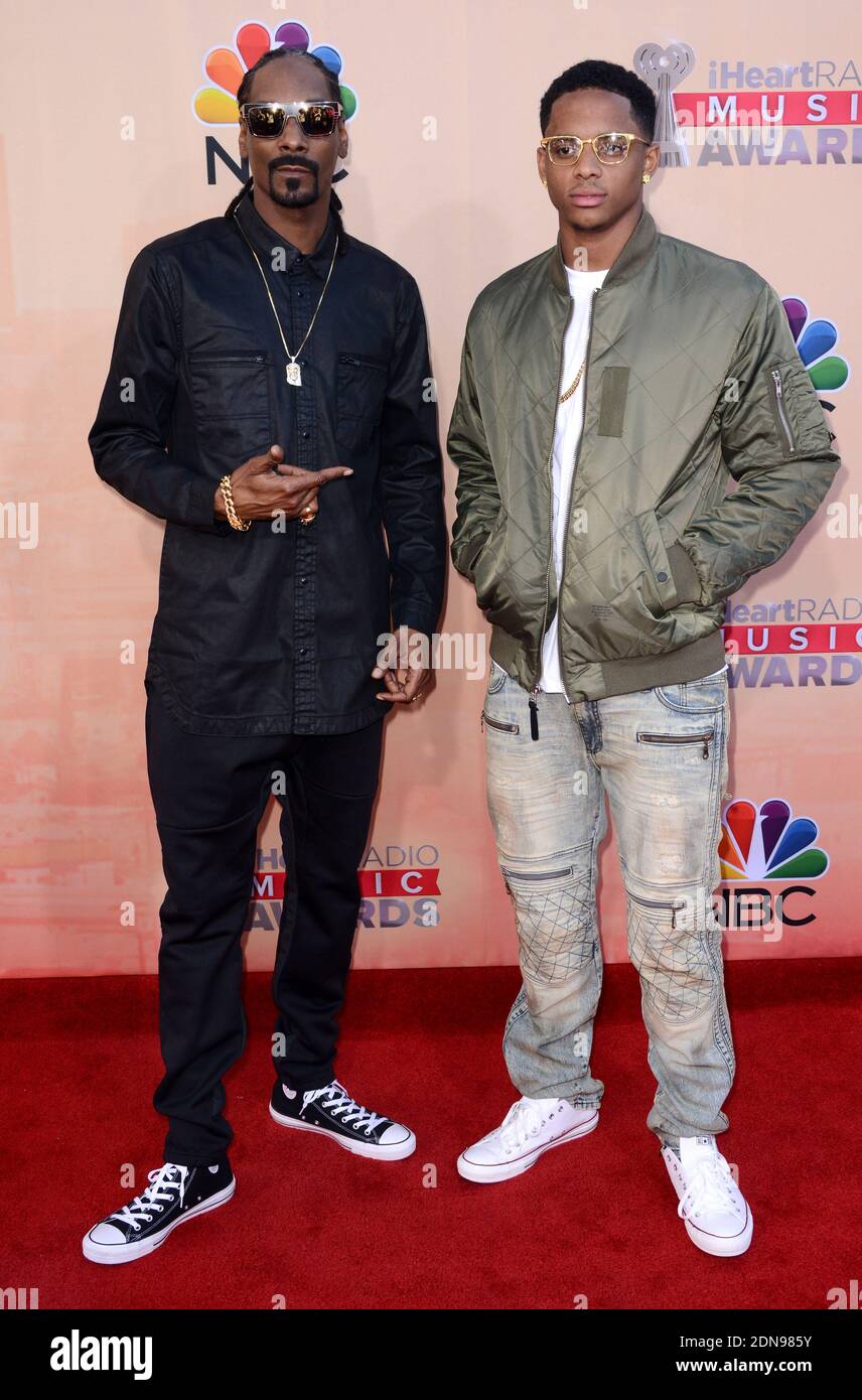 Snoop Dogg and son Cordell Broadus attend the iHeartRadio Music Awards ...