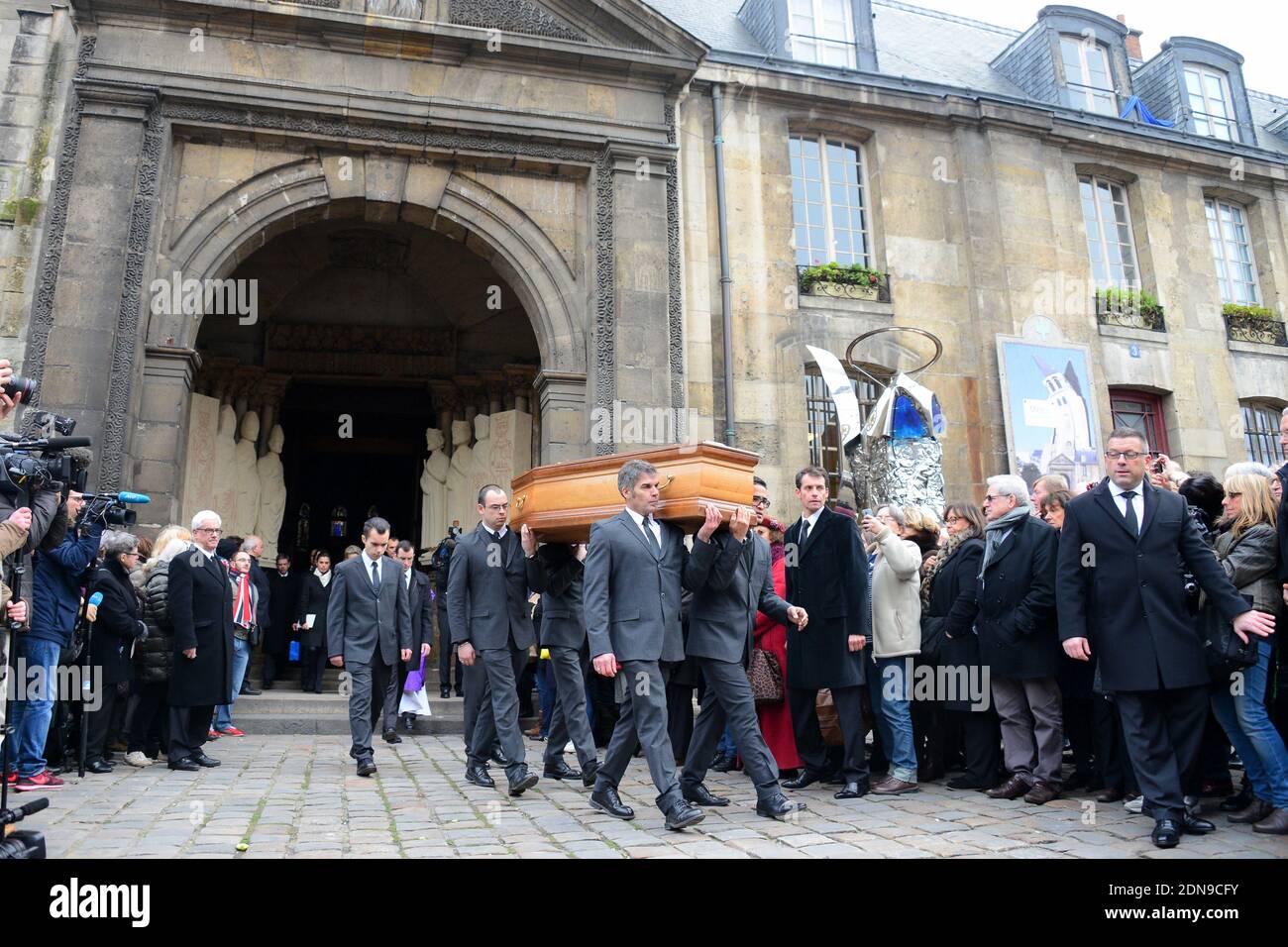 Jacques Chancel funeral ceremony at the Saint-Germain-des-Pres church ...