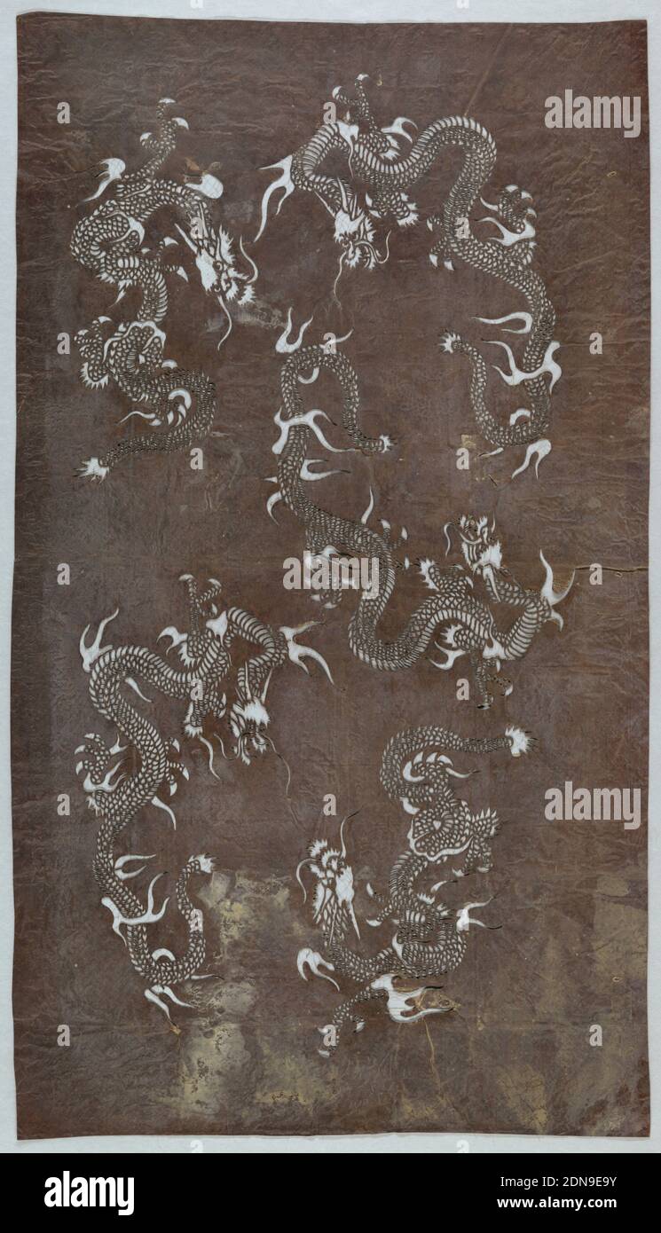 Dragons, Mulberry paper (kozo washi) treated with fermented persimmon ...
