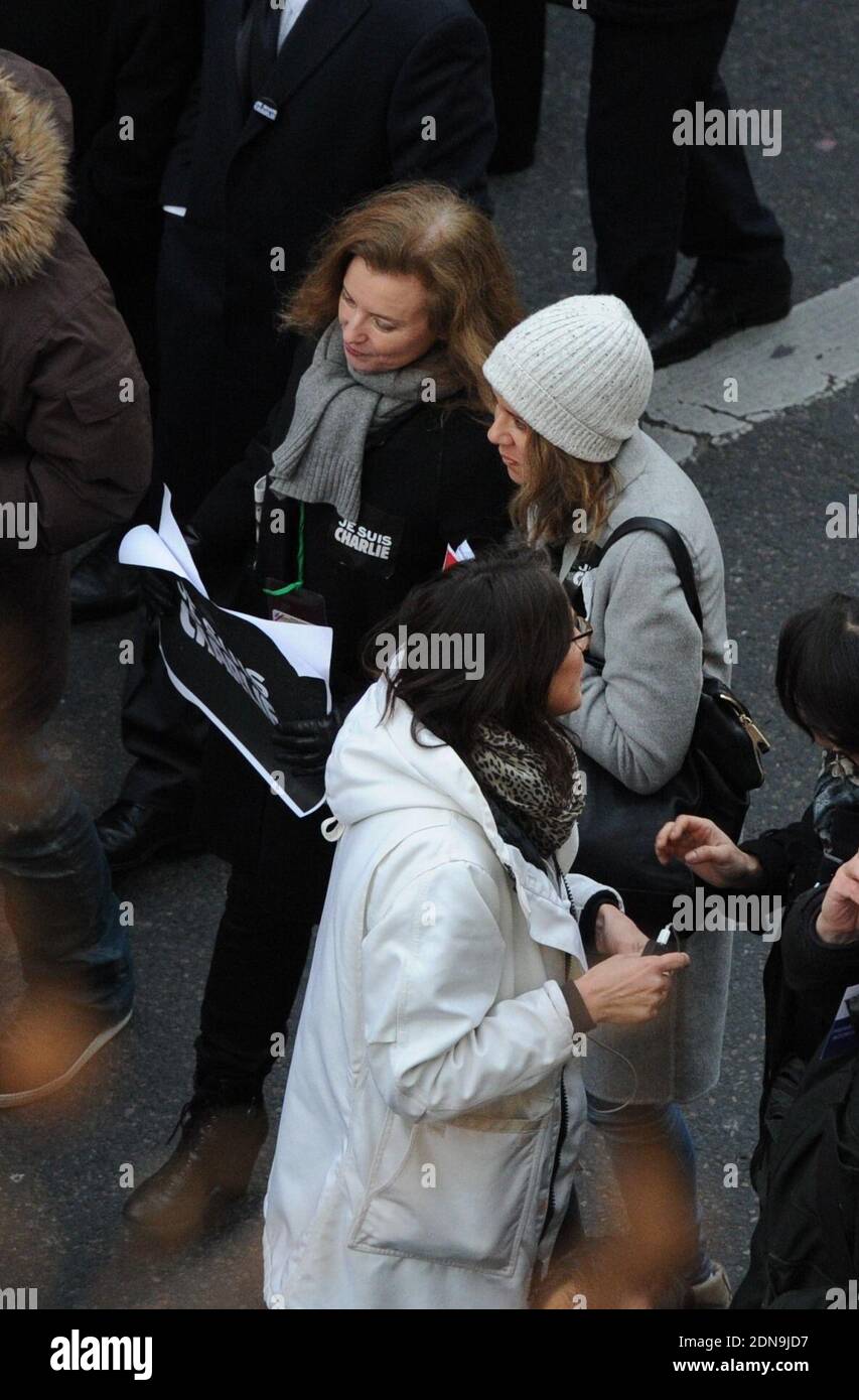 Former French first lady Valerie Trierweiler takes part in a silent ...