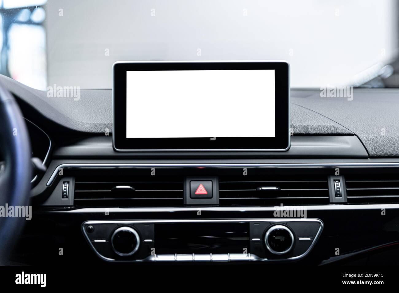Car navigation and multimedia screen with copy space Stock Photo - Alamy