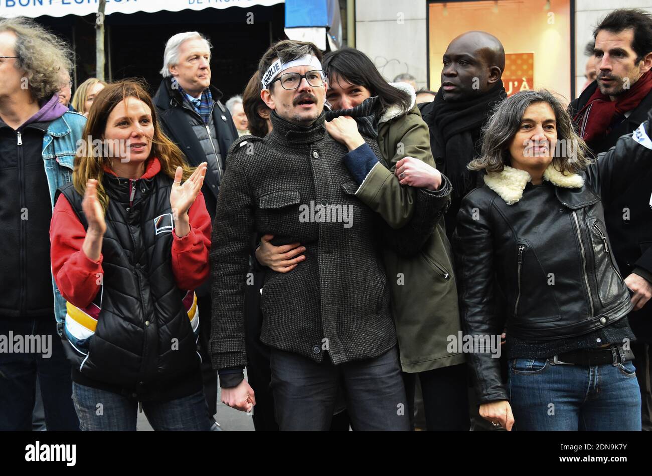 Charlie Hebdo newspaper staff, with cartoonist Renald Luzier, known as ...
