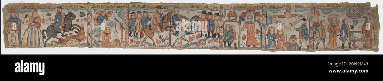 Bonad, Hand painted on canvas, Bonad is divided into six scenes ...