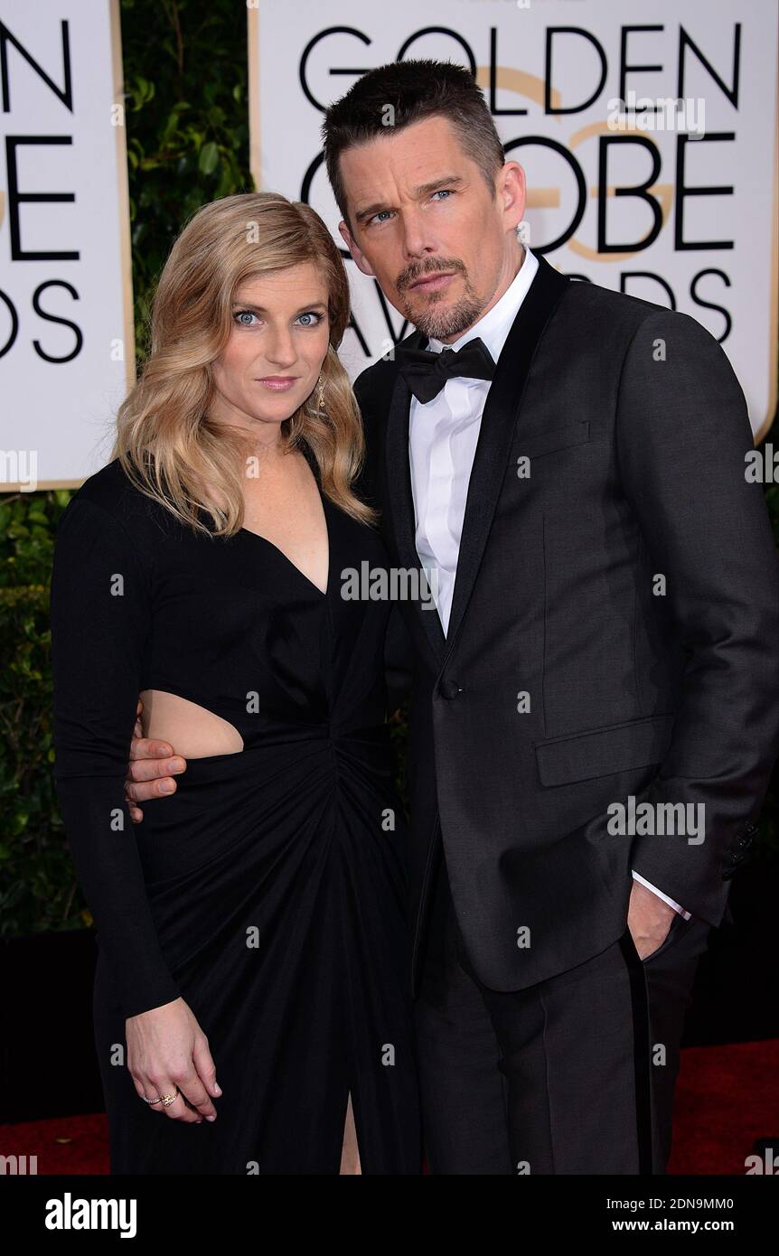 Ethan and Ryan Hawke arriving at the 72nd annual Golden Globe Awards ...