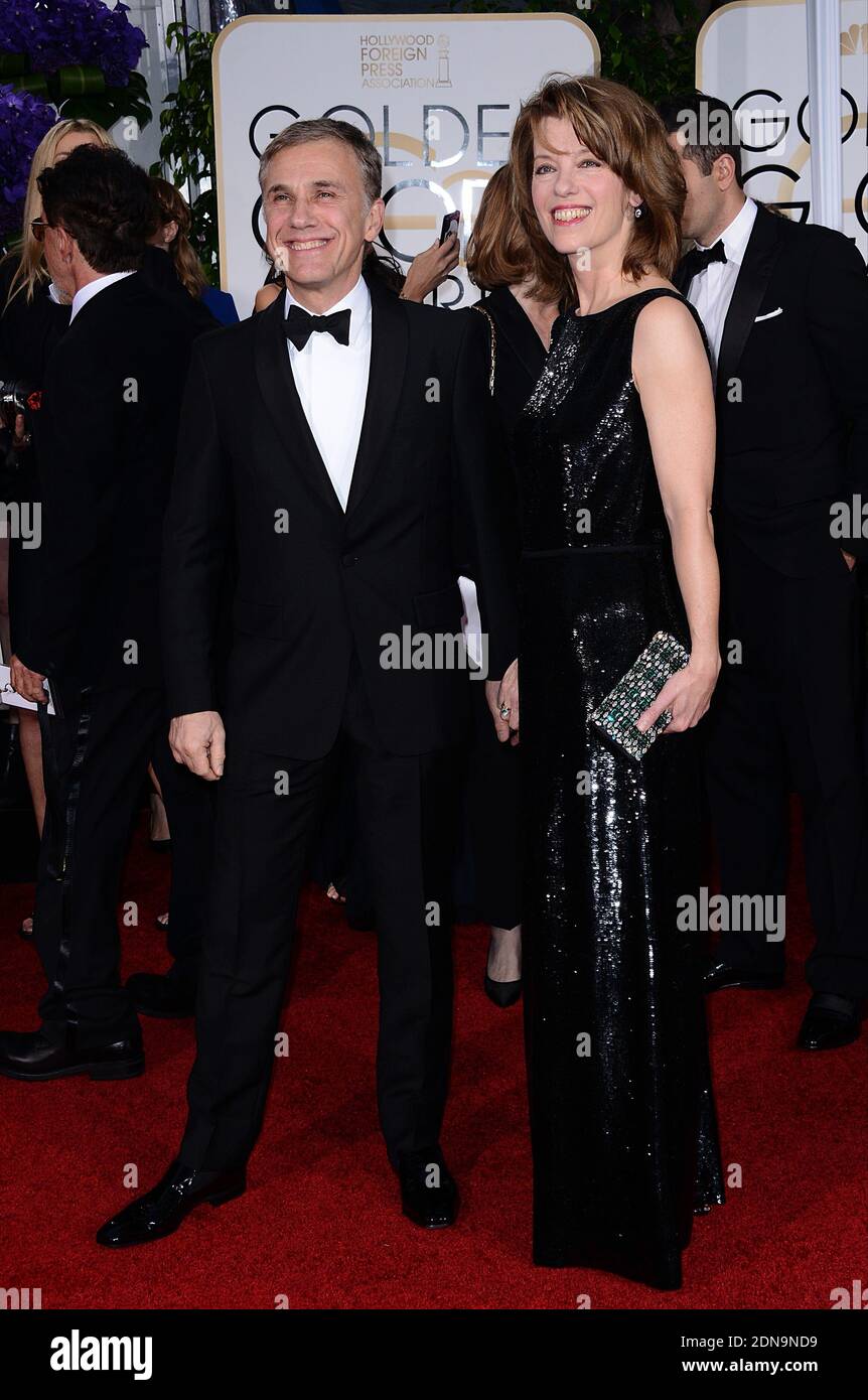 Christoph Waltz and Judith Holste arriving at the 72nd annual Golden ...