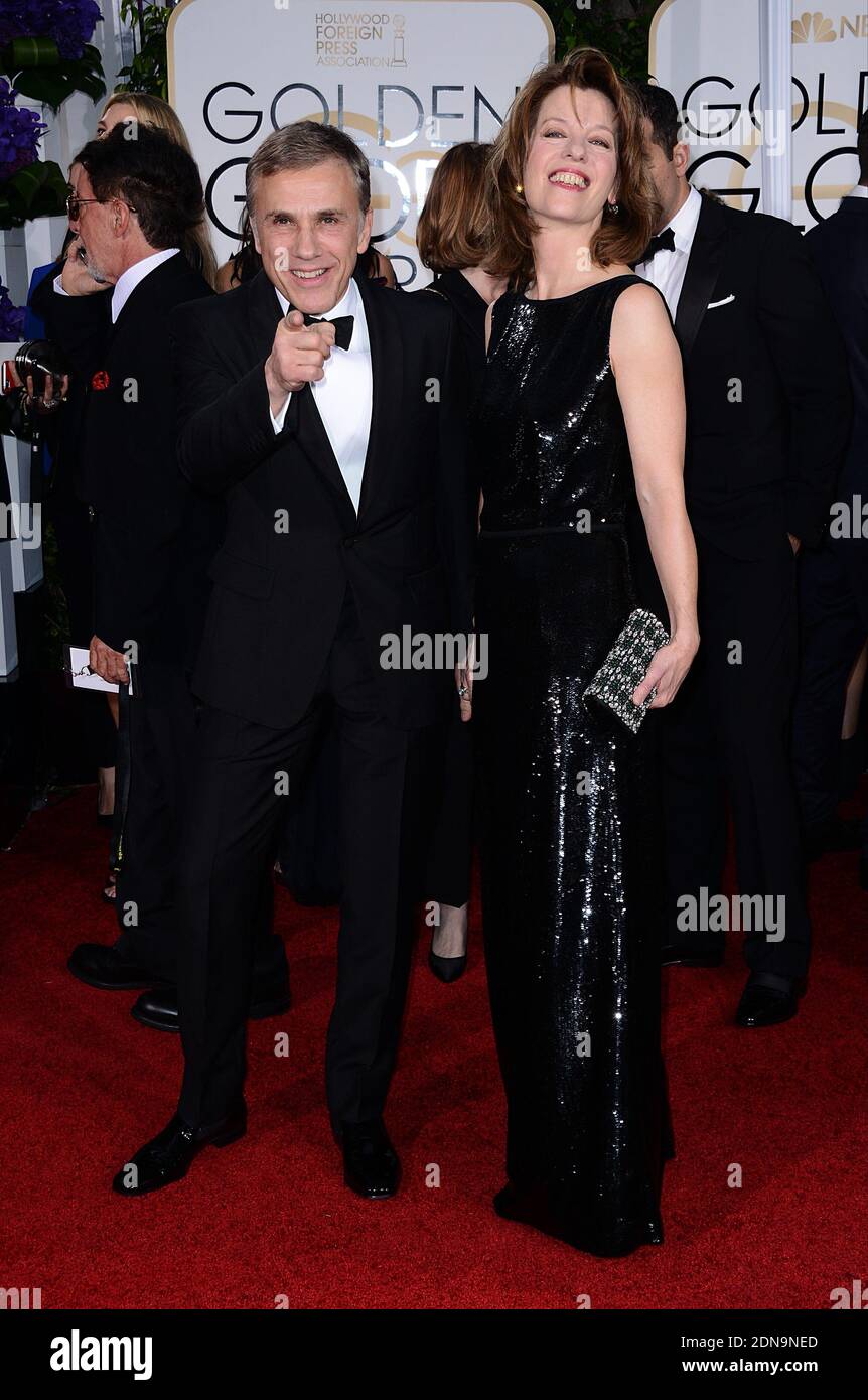 Christoph Waltz and Judith Holste arriving at the 72nd annual Golden ...