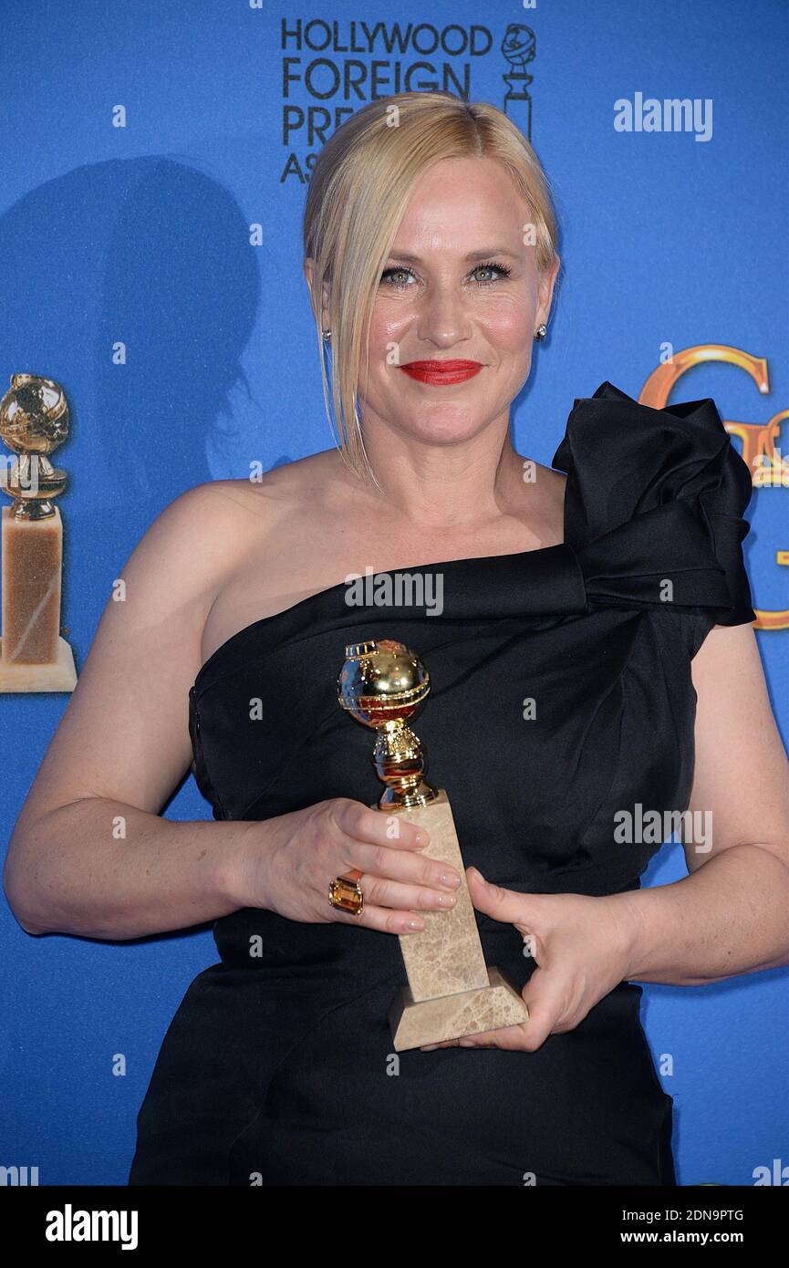 Best supporting actress Patricia Arquette posing in the press room at ...