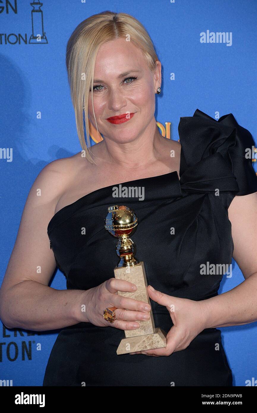 Best supporting actress Patricia Arquette posing in the press room at ...
