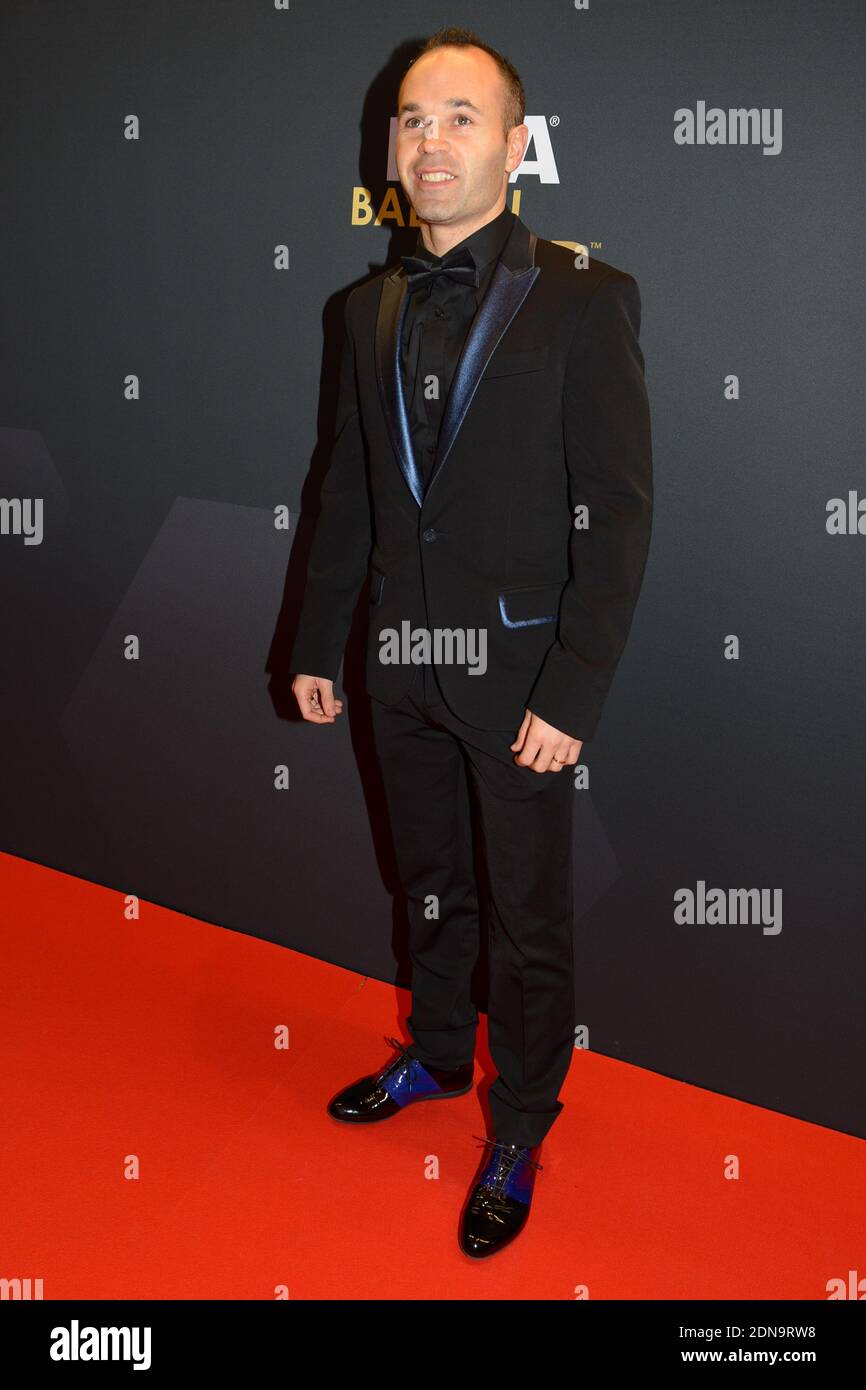 Spain's Andres Iniesta during a Red Carpet before the Ballon D'Or 2014 ...