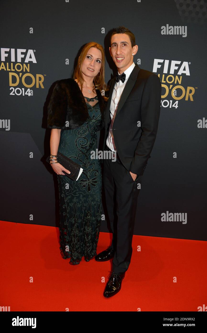 Argentina's Angel Di Maria and wife during a Red Carpet before the ...