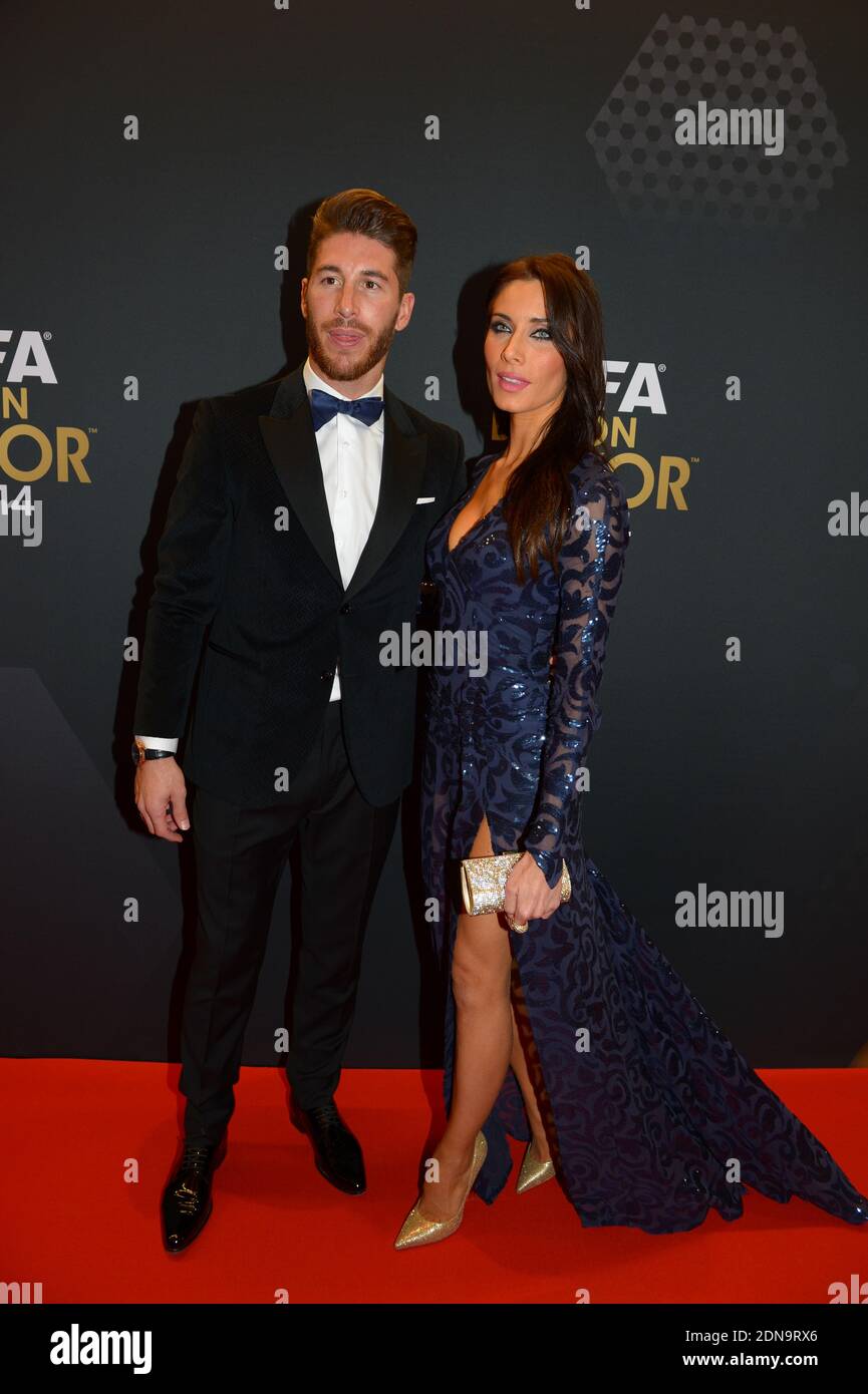 Spain's Sergio Ramos and wife during a Red Carpet before the Ballon D ...