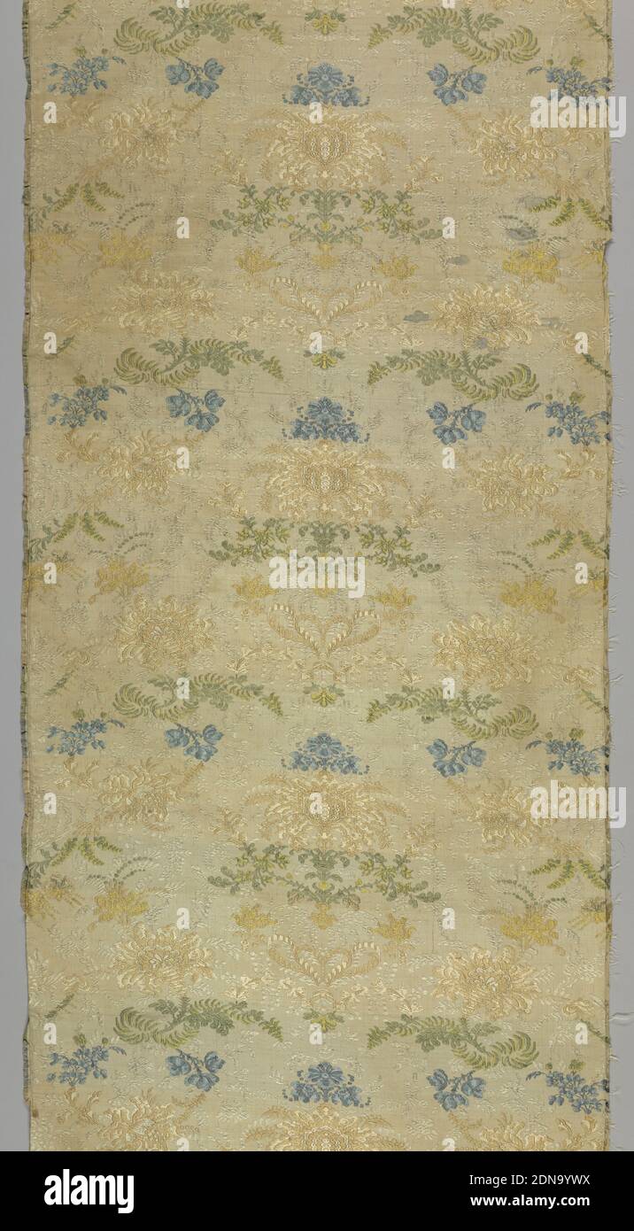 Textile, Medium: silk, 18th century, woven textiles, Textile Stock ...