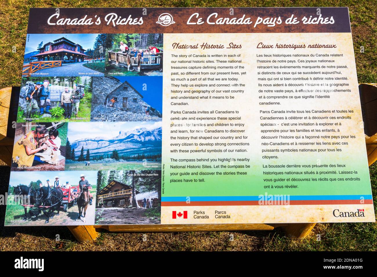 Interpretive sign at the Banff Museum, Banff National Park, Alberta ...