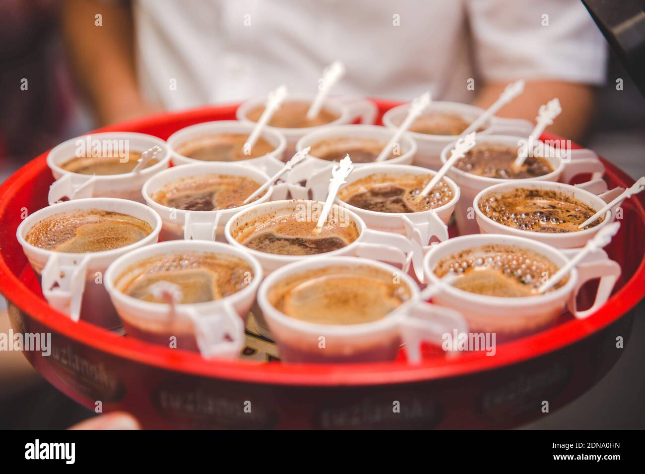 Serving coffee in plastic cups hi-res stock photography and images - Alamy