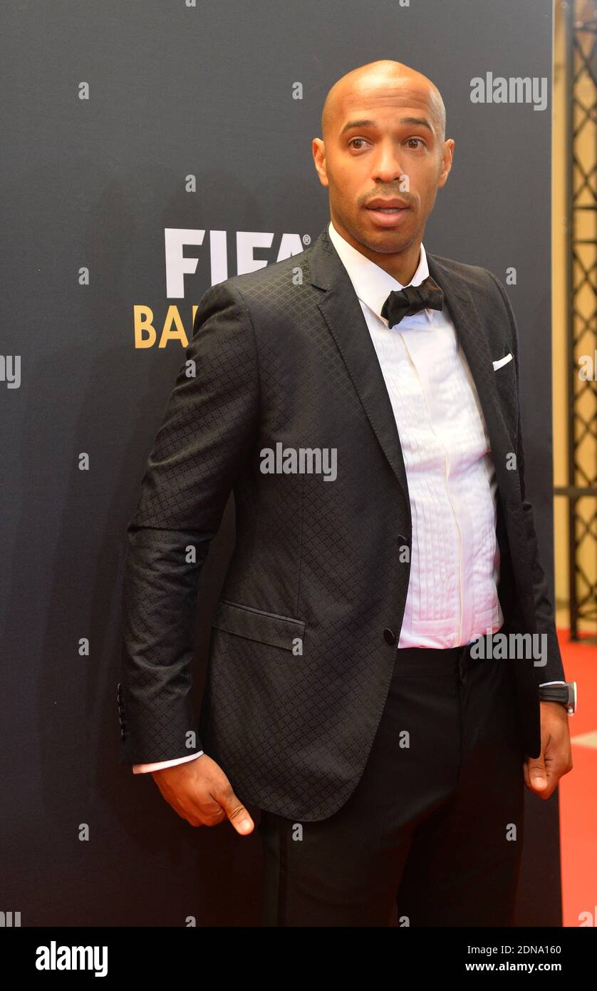 Former soccer player Thierry Henry arriving at the FIFA Ballon d’Or ...