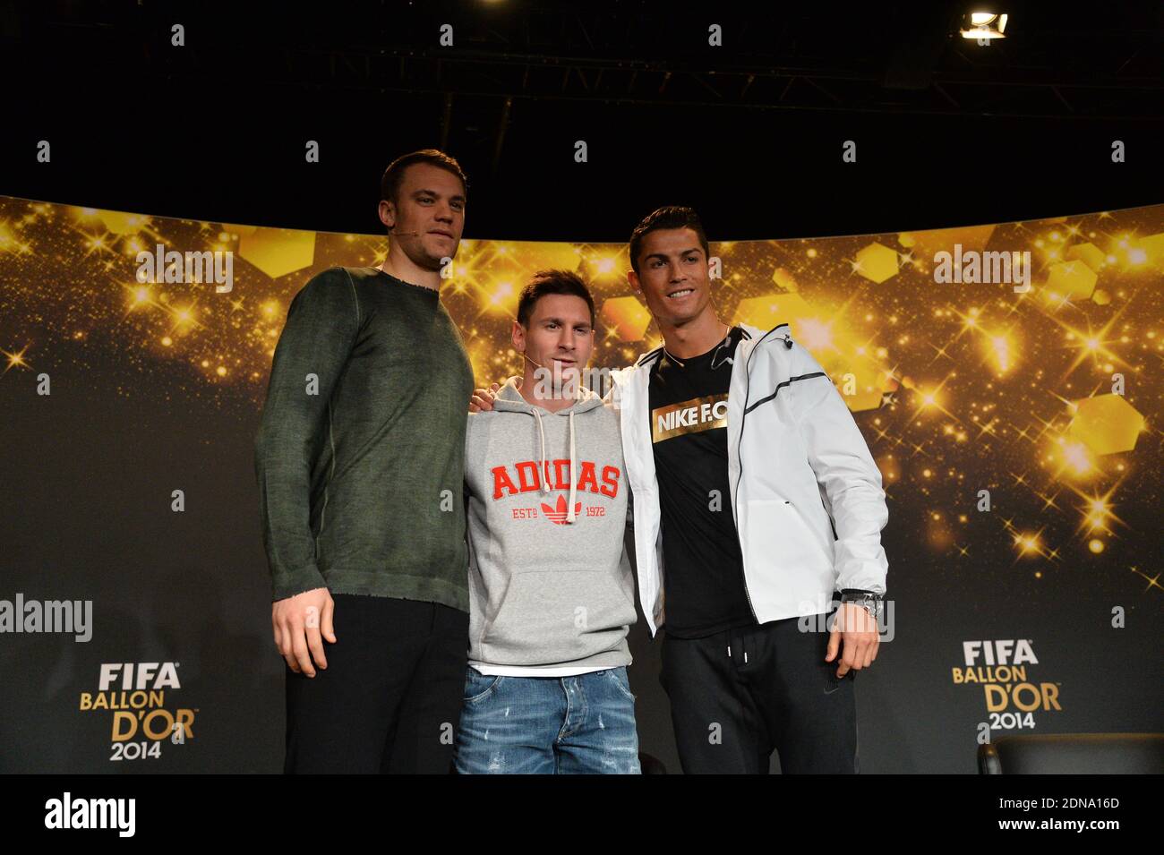 Germany's Manuel Neuer, Argentina's Lionel Messi and Portugal's ...
