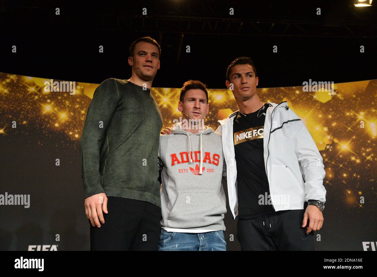 Germany's Manuel Neuer, Argentina's Lionel Messi and Portugal's ...