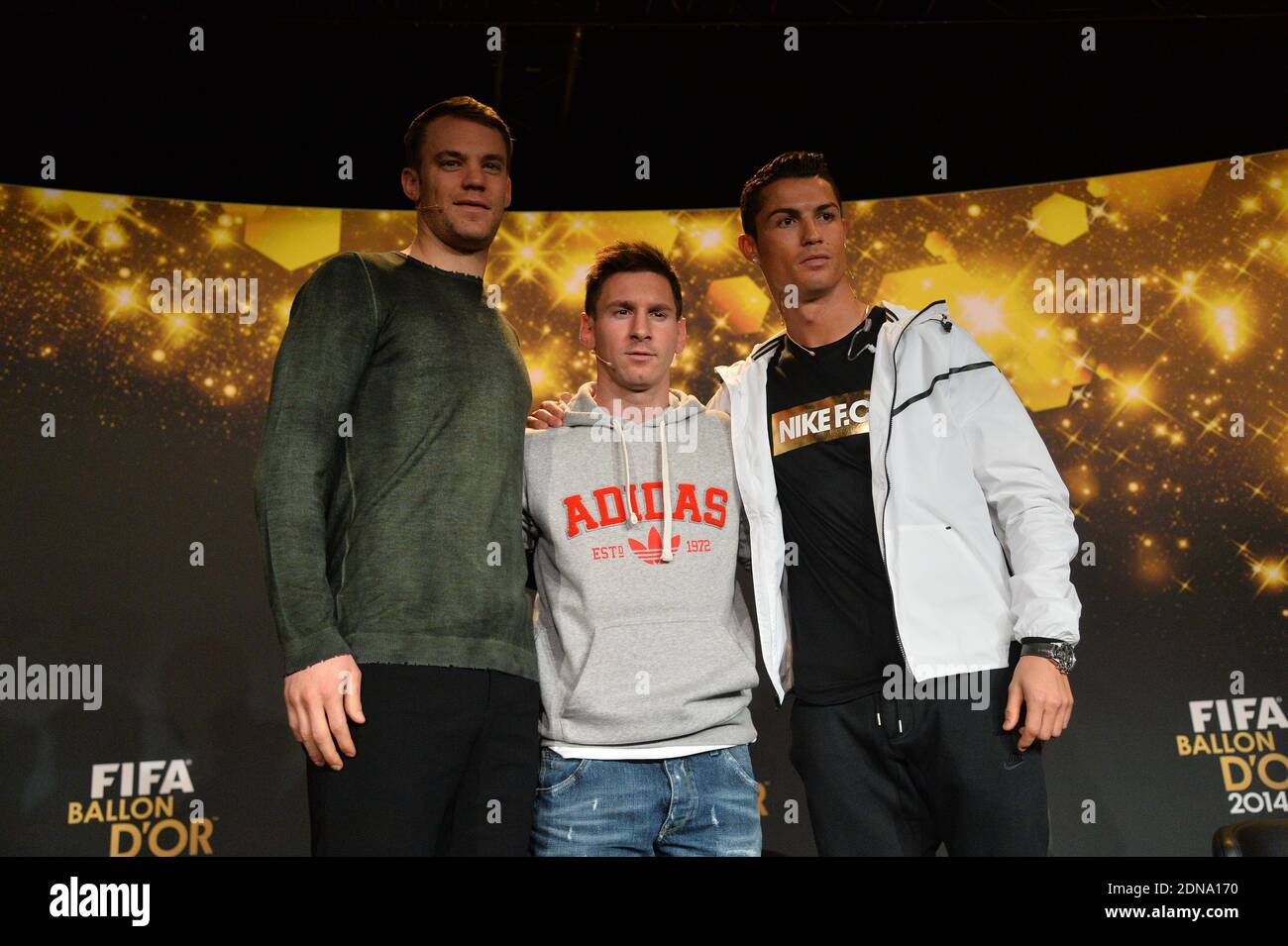 Germany's Manuel Neuer, Argentina's Lionel Messi and Portugal's ...